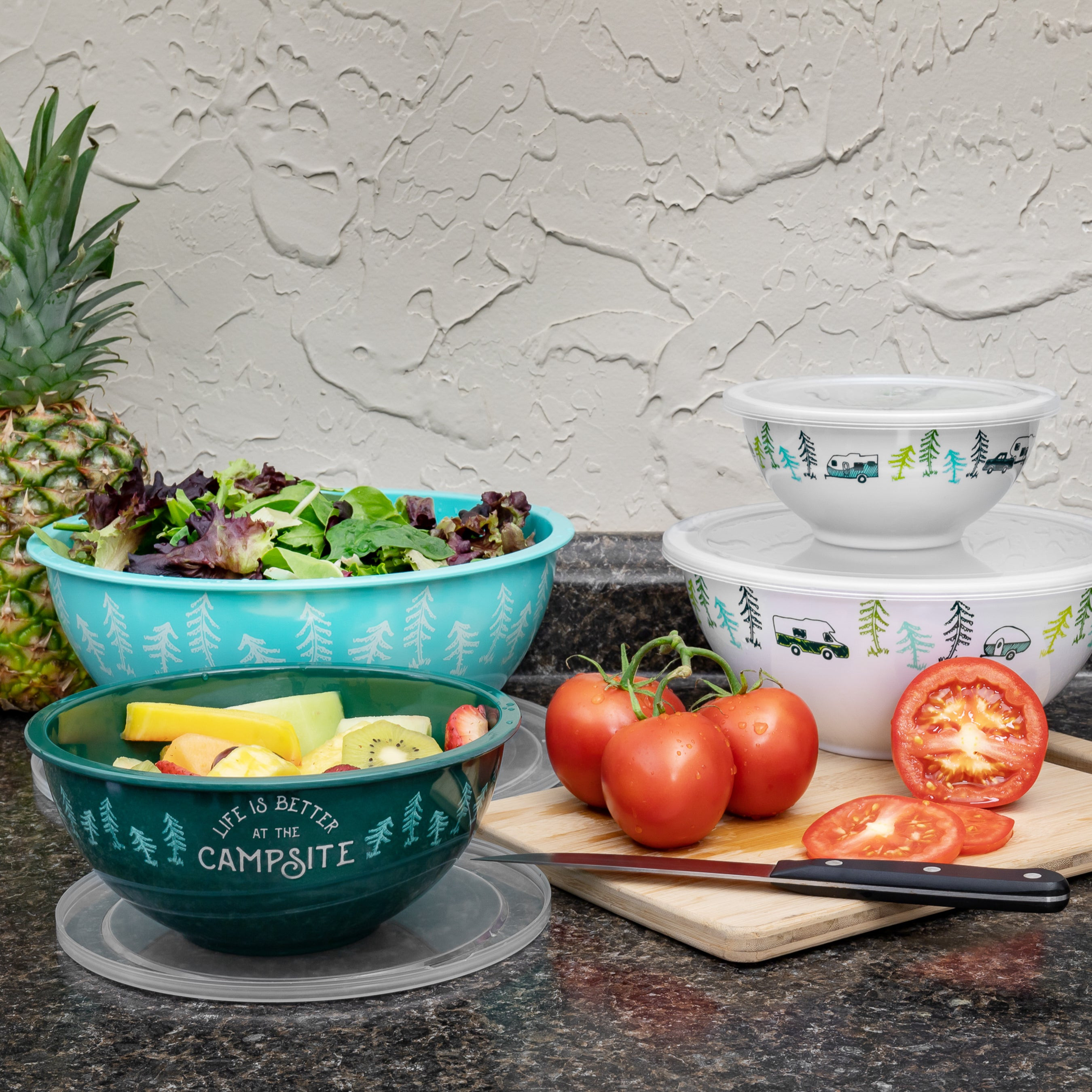Camco® 53451 - "Life is Better at the Campsite" Melamine Nesting Bowl ...