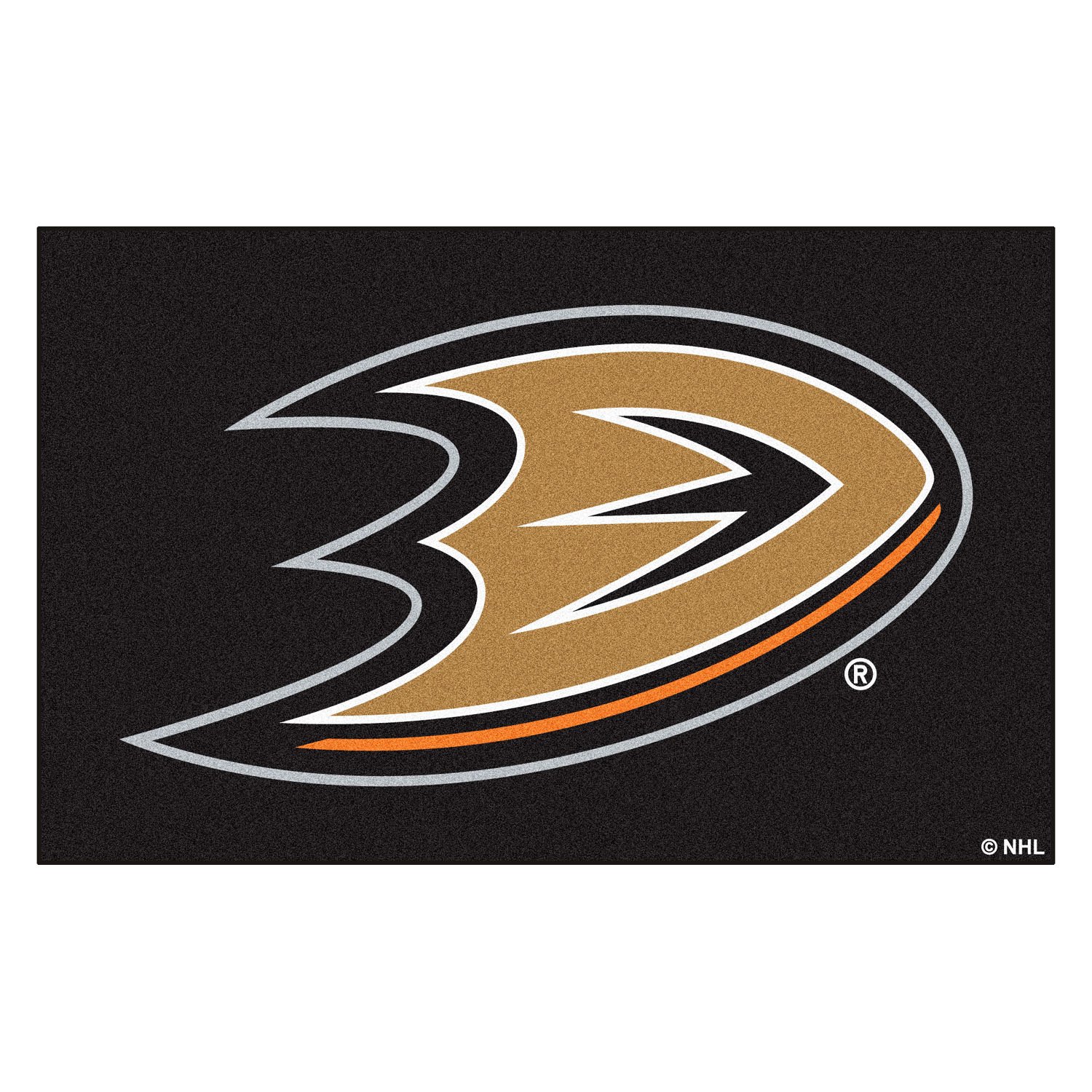 FanMats 10626 Anaheim Ducks 60 X 96 Nylon Face Ulti Mat With Duck